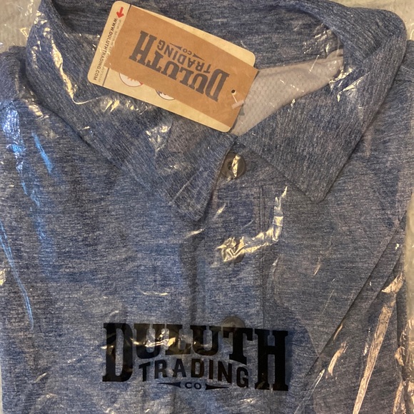 Duluth Trading Co | Shirts | Mens Blue Large Polo Shirt Nip | Poshmark